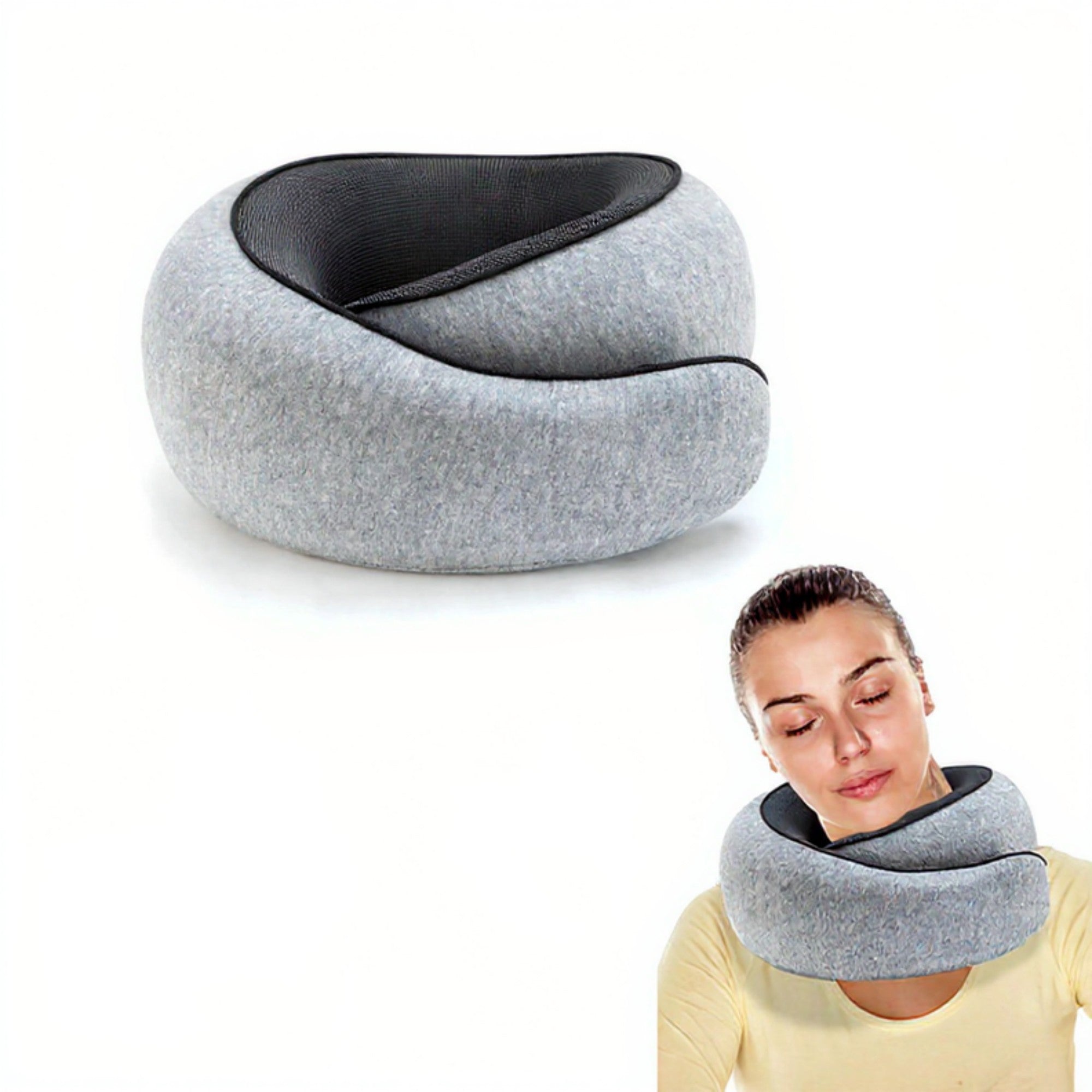 Anna-Kaci Ergonomic Travel Neck Pillow with Soft Cushioned Wrap Design