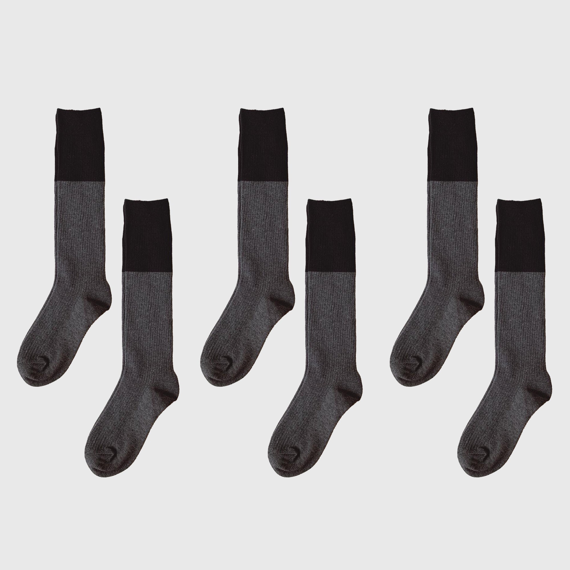 Anna-Kaci Women's 6pk Ribbed Slouch Socks - Cozy Mid-Calf Socks for Ca