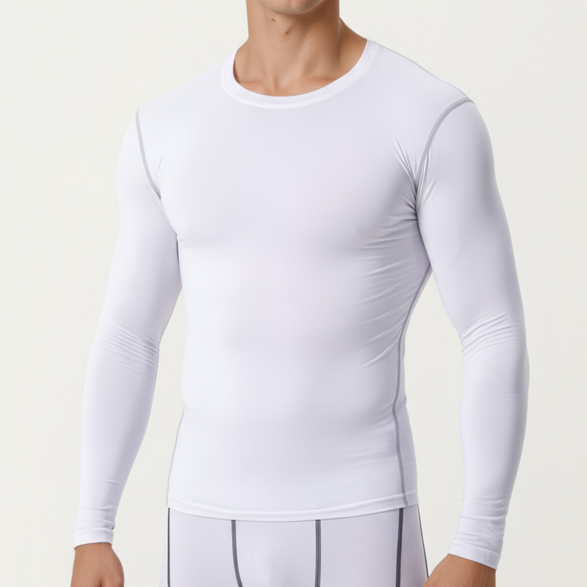 Anna-Kaci Men's Long Sleeve Compression Base Layer Top with Stretch Fi