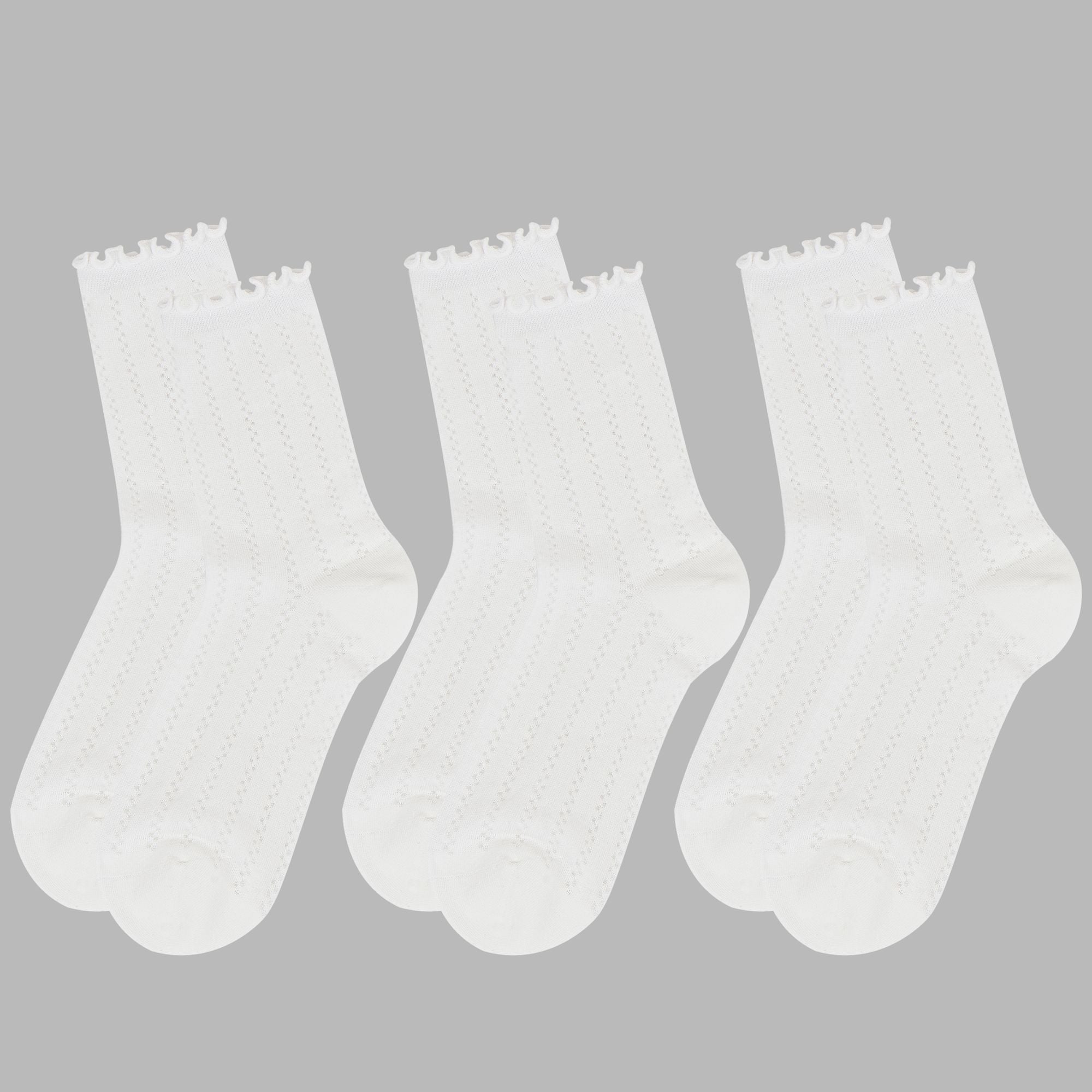 Anna-Kaci Women's Adorable Ruffled Lace-Up Socks Wicking Cotton for Ca